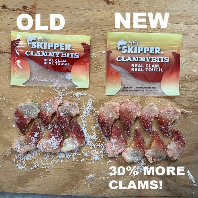 Clammy Bits- Salted Clam- Fishing Bait by Hey Skipper Salted Clam Bait - Hey Skipper