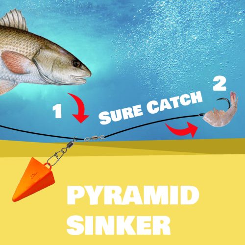 Pyramid Sinkers- Vibrant Orange- Beach Fishing Sinkers - Hey Skipper